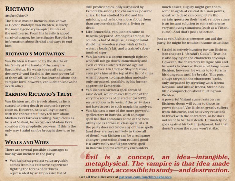 Ravenloft Companions - Volume Five | Lunch Break Heroes